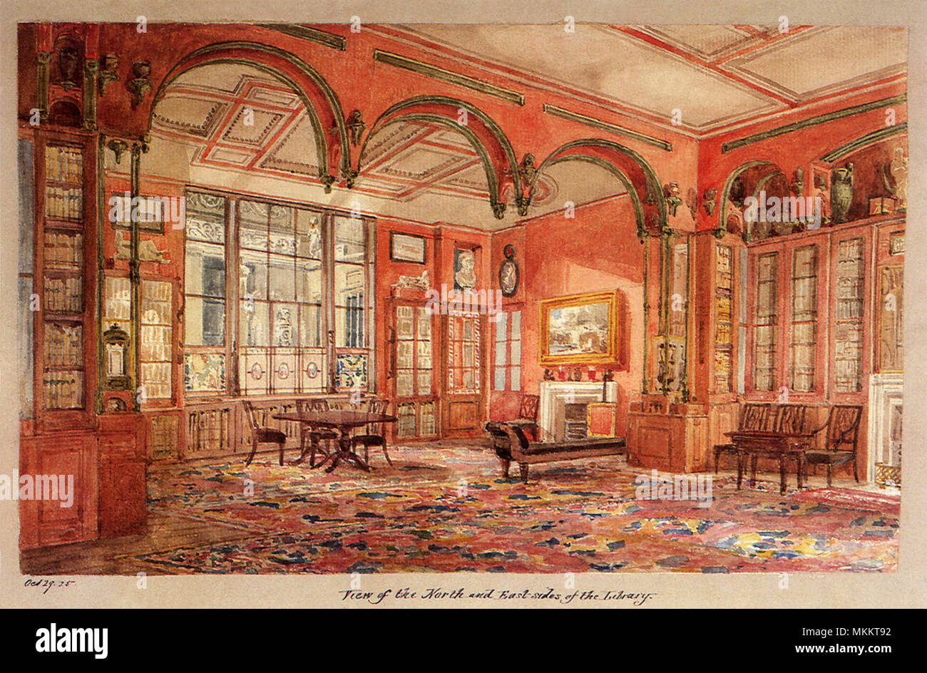 Town House Library Stock Photo - Alamy