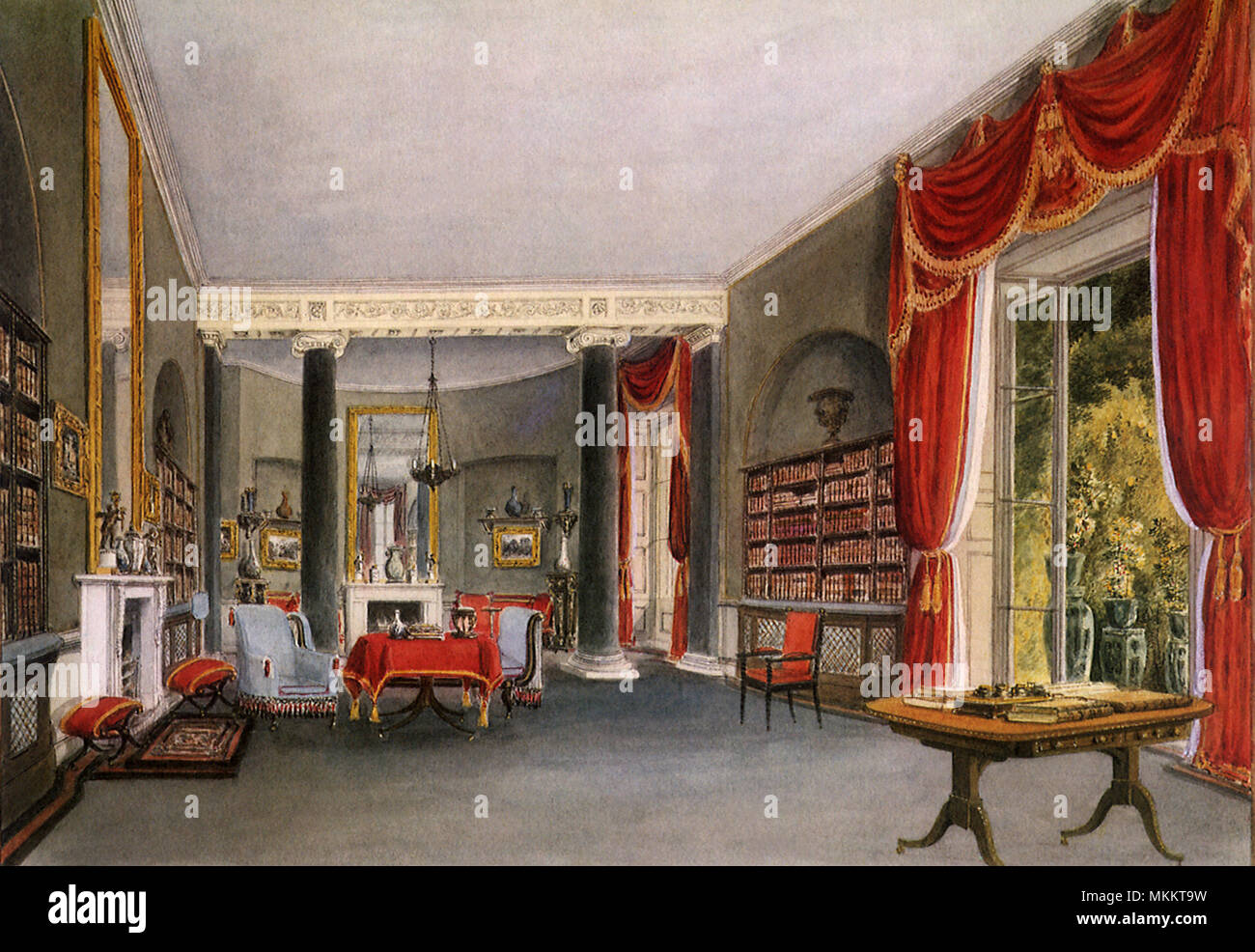 Library drawing hi-res stock photography and images - Alamy