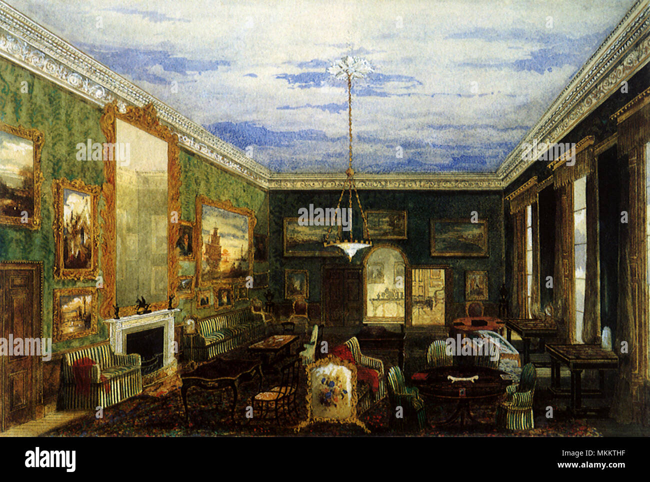 Manor Drawing Room Stock Photo - Alamy