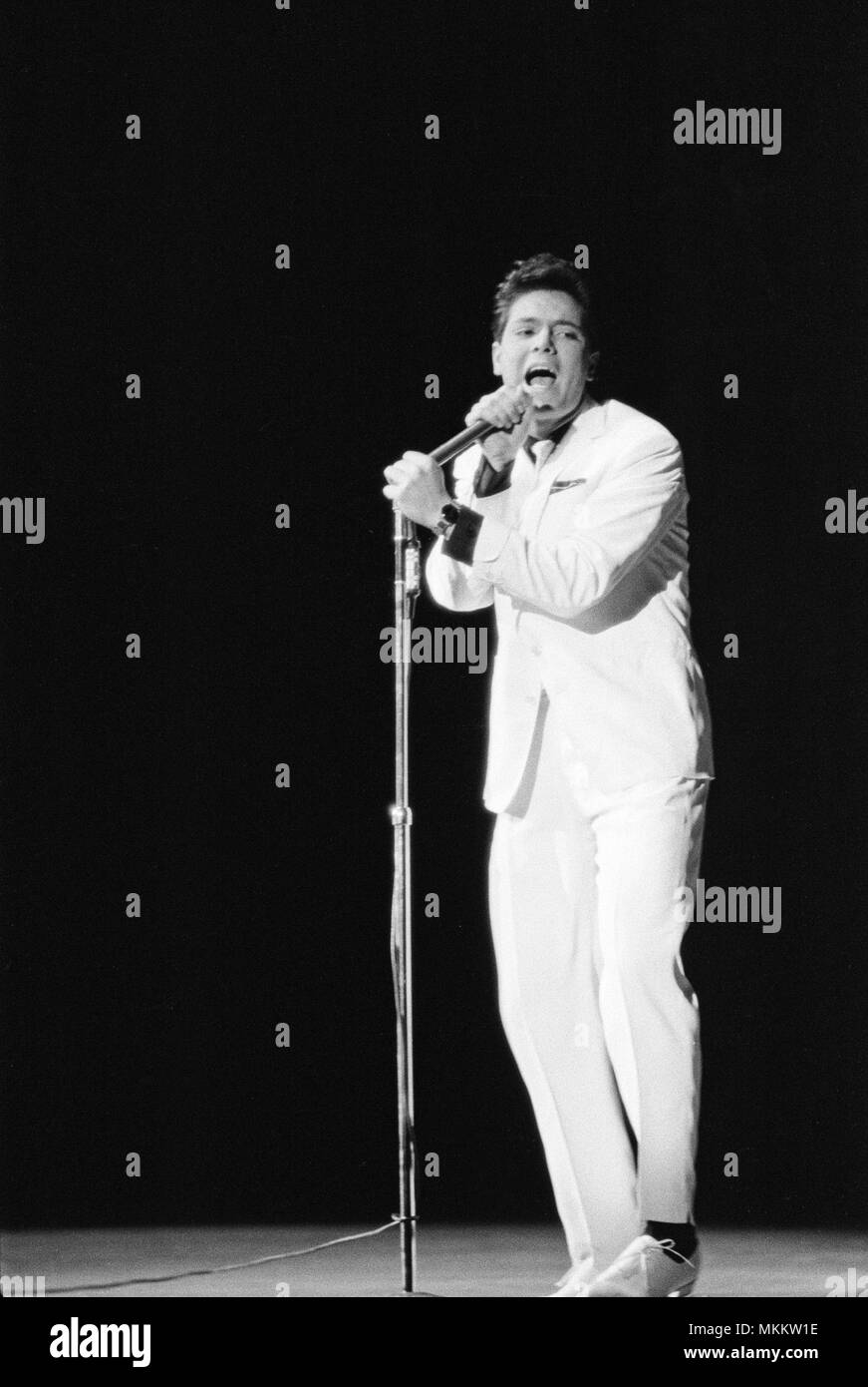 Cliff Richard performing in concert in Rochester, New York, USA, during ...