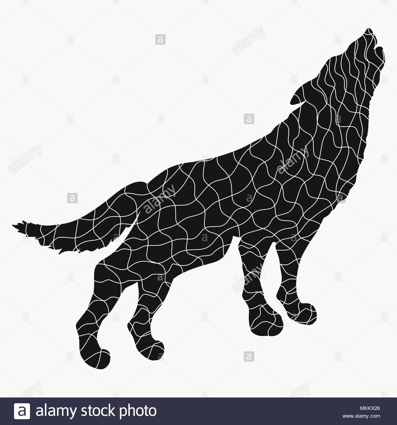 Howling Wolf Cut Out Stock Images & Pictures - Alamy