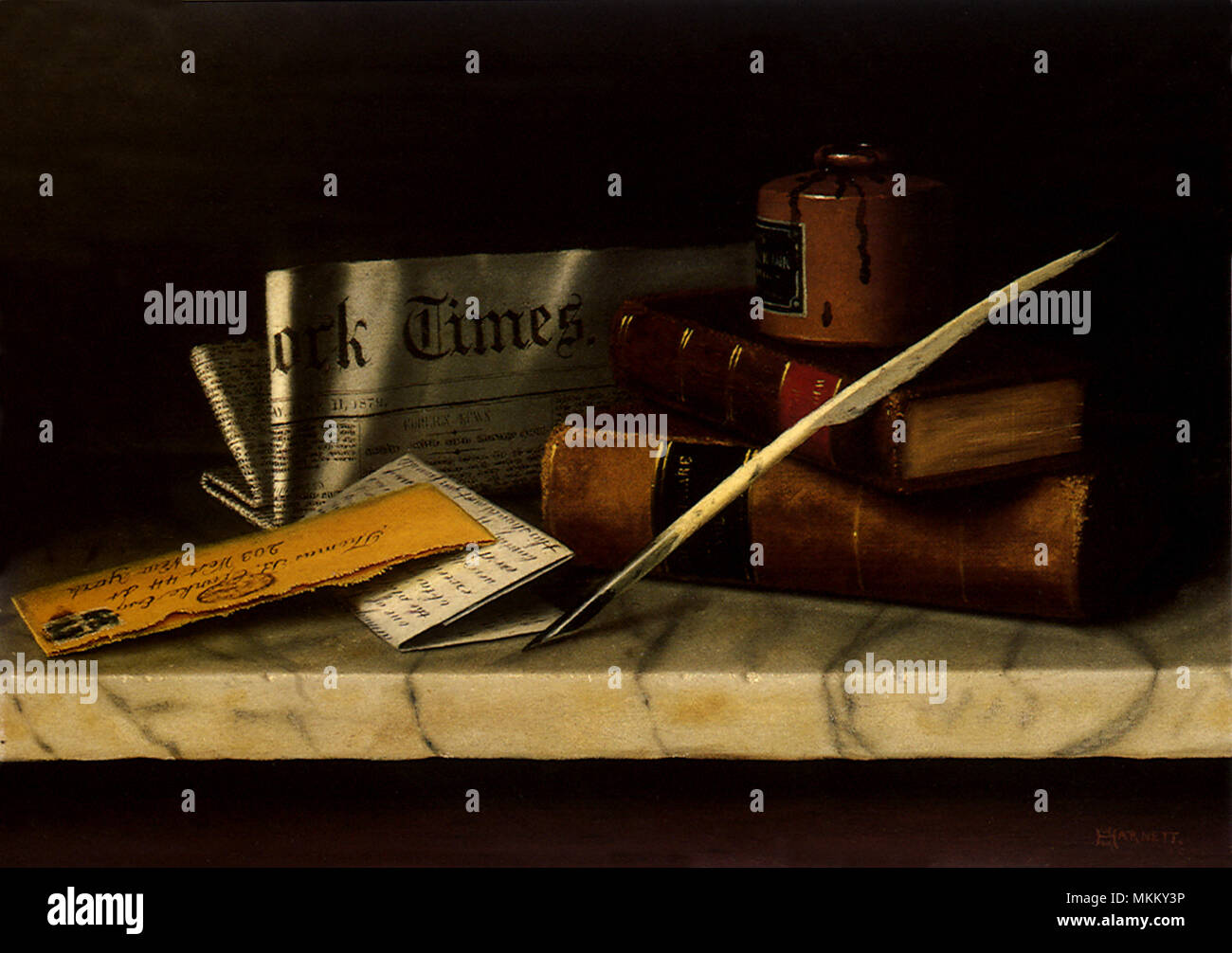 Still Life with Letter Stock Photo - Alamy