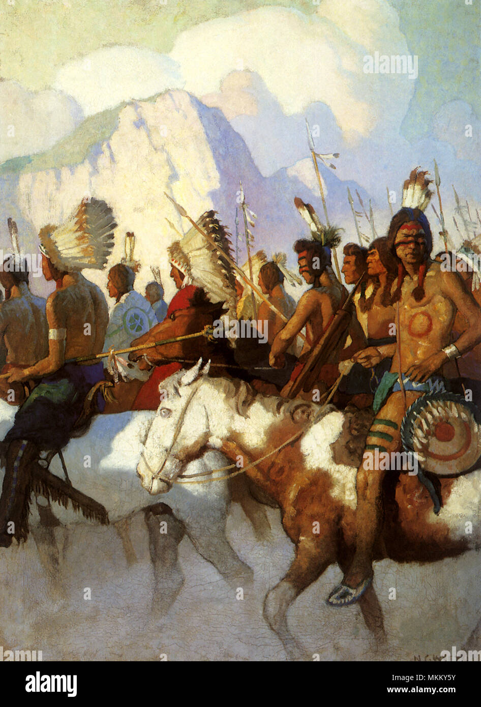 An Indian War Party Stock Photo - Alamy