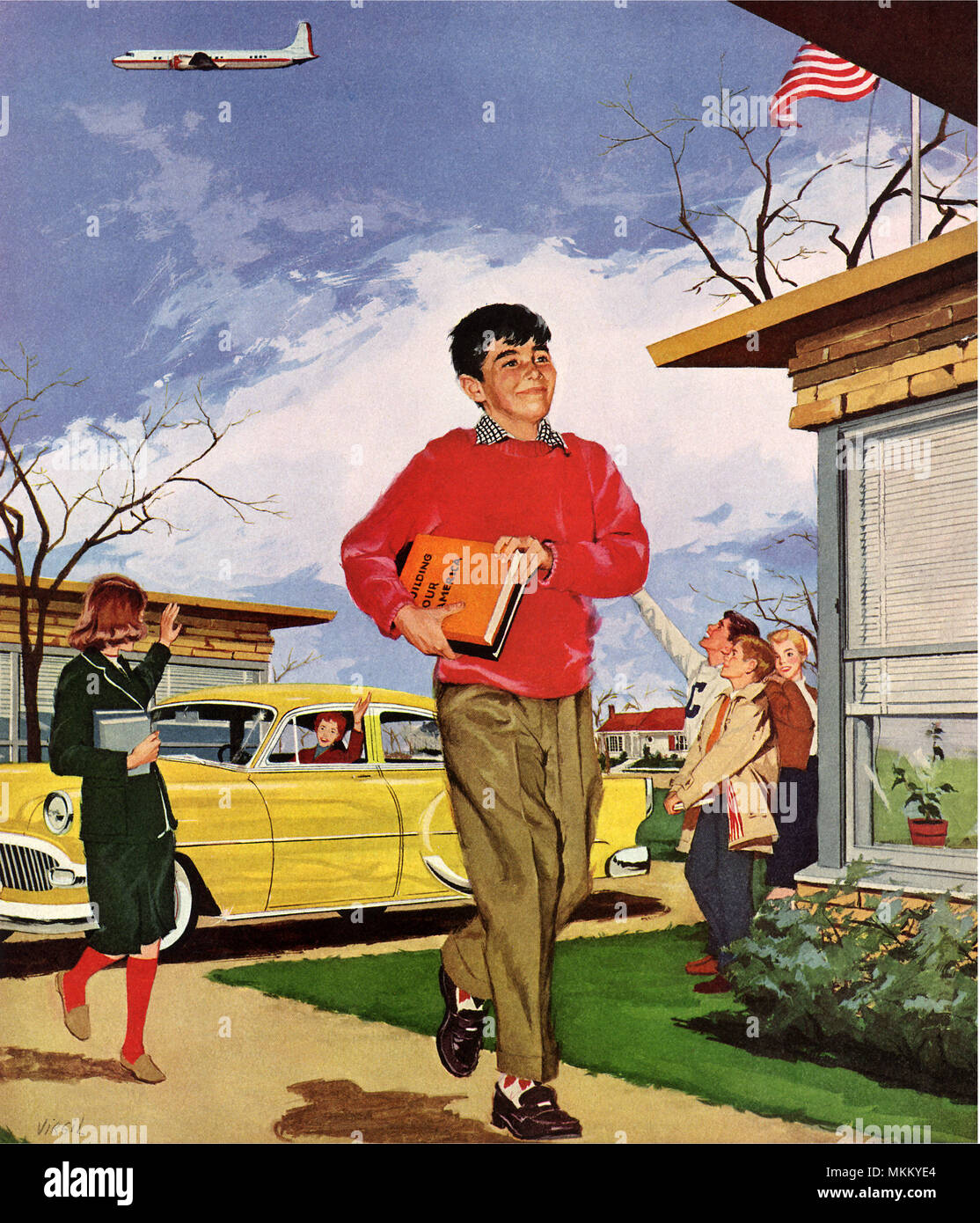 Vintage school girl hi-res stock photography and images - Alamy