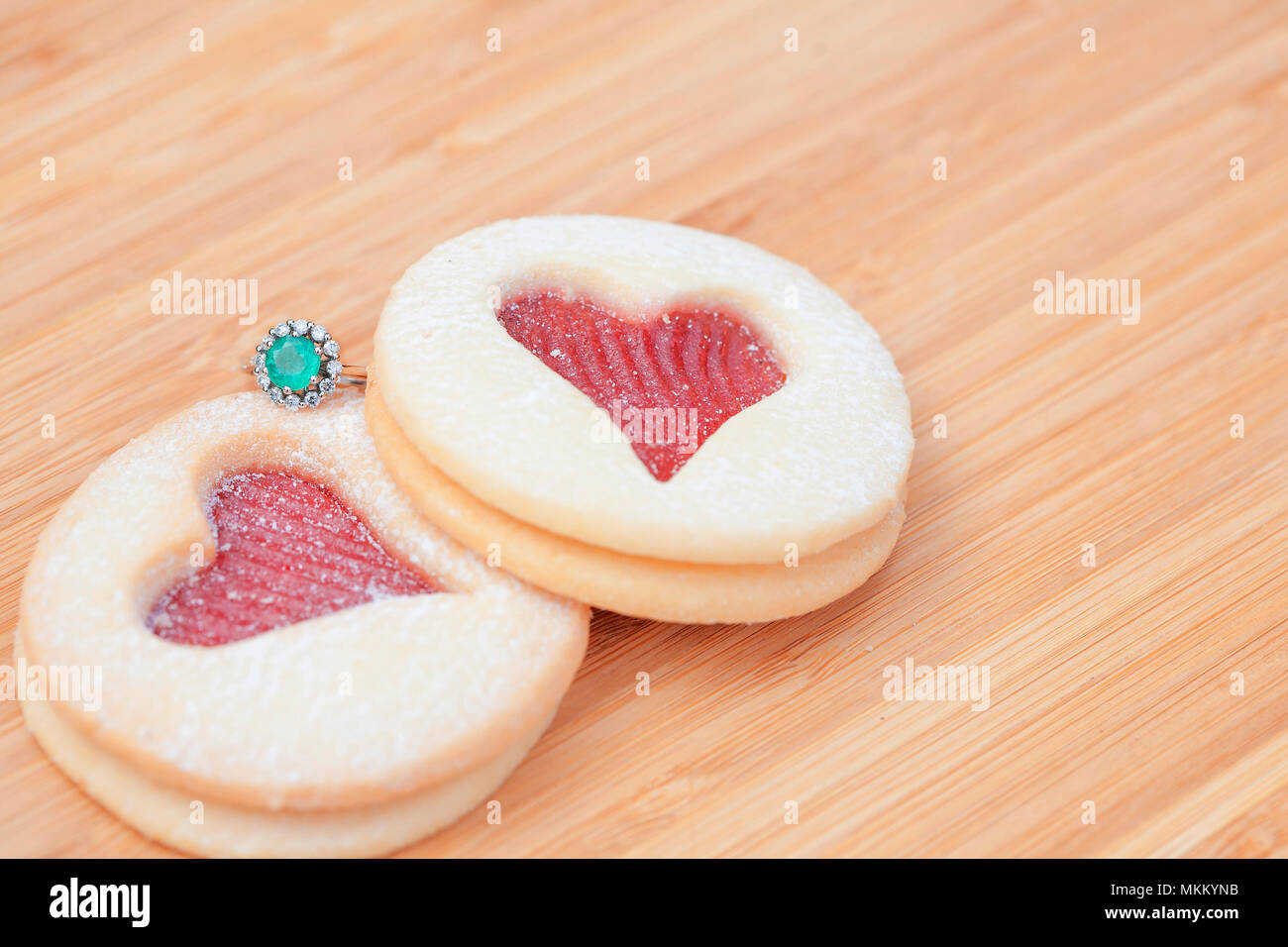 Luxury diamond ring with sweet background Stock Photo - Alamy