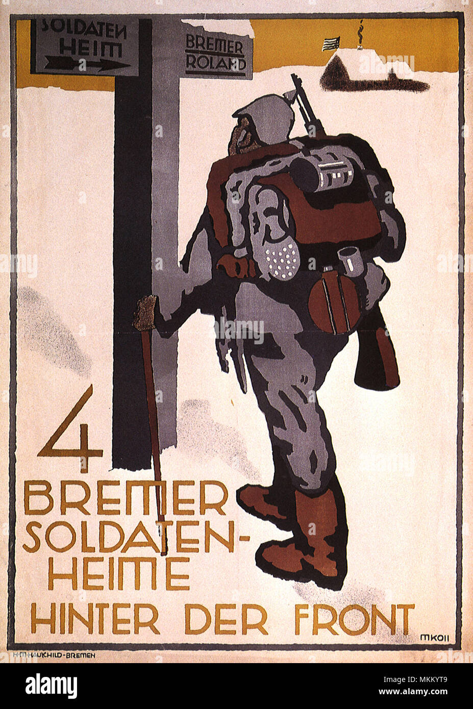 German soldier reading poster hi-res stock photography and images - Alamy