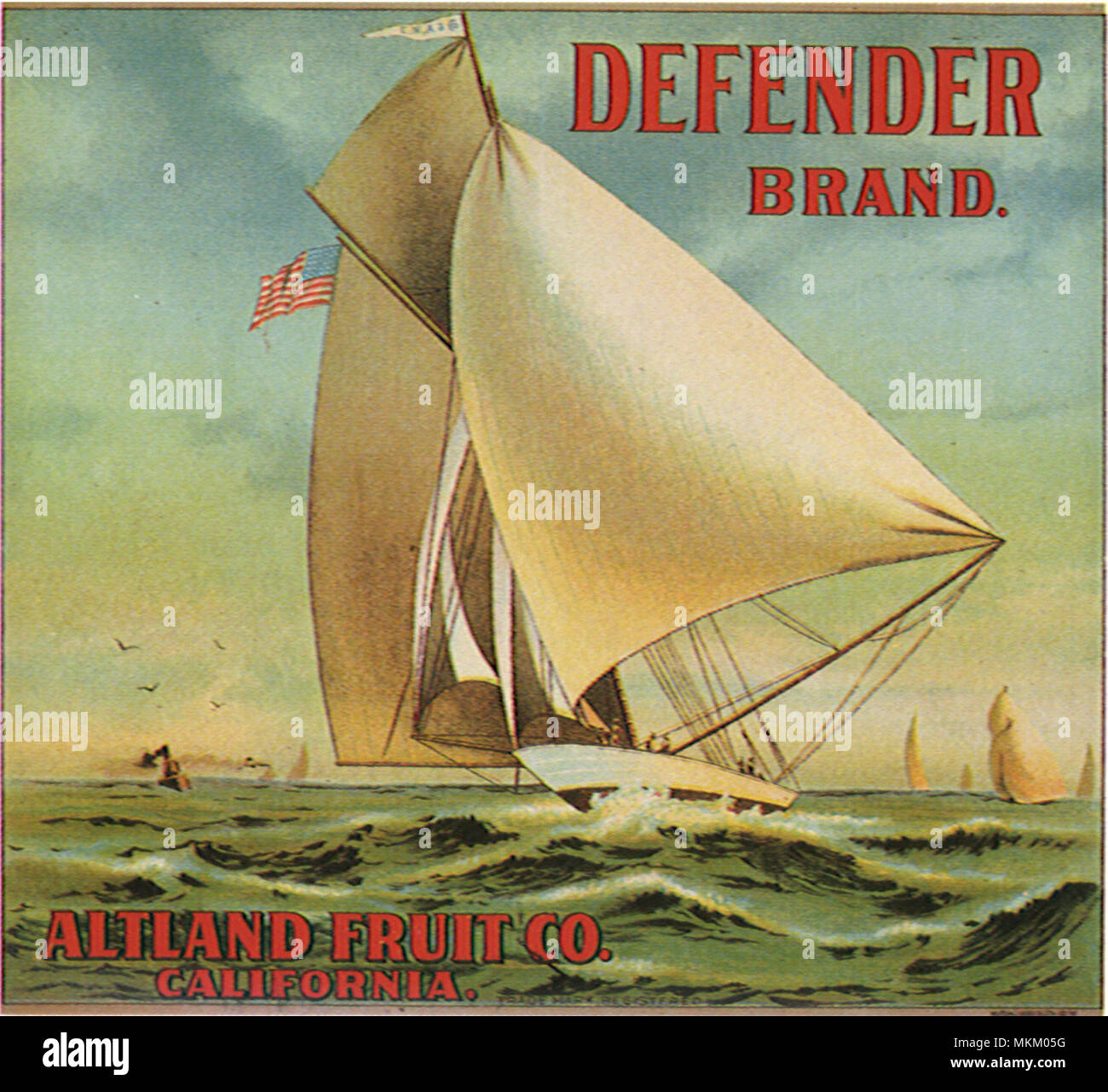 Sailboat at Full Sail Stock Photo - Alamy