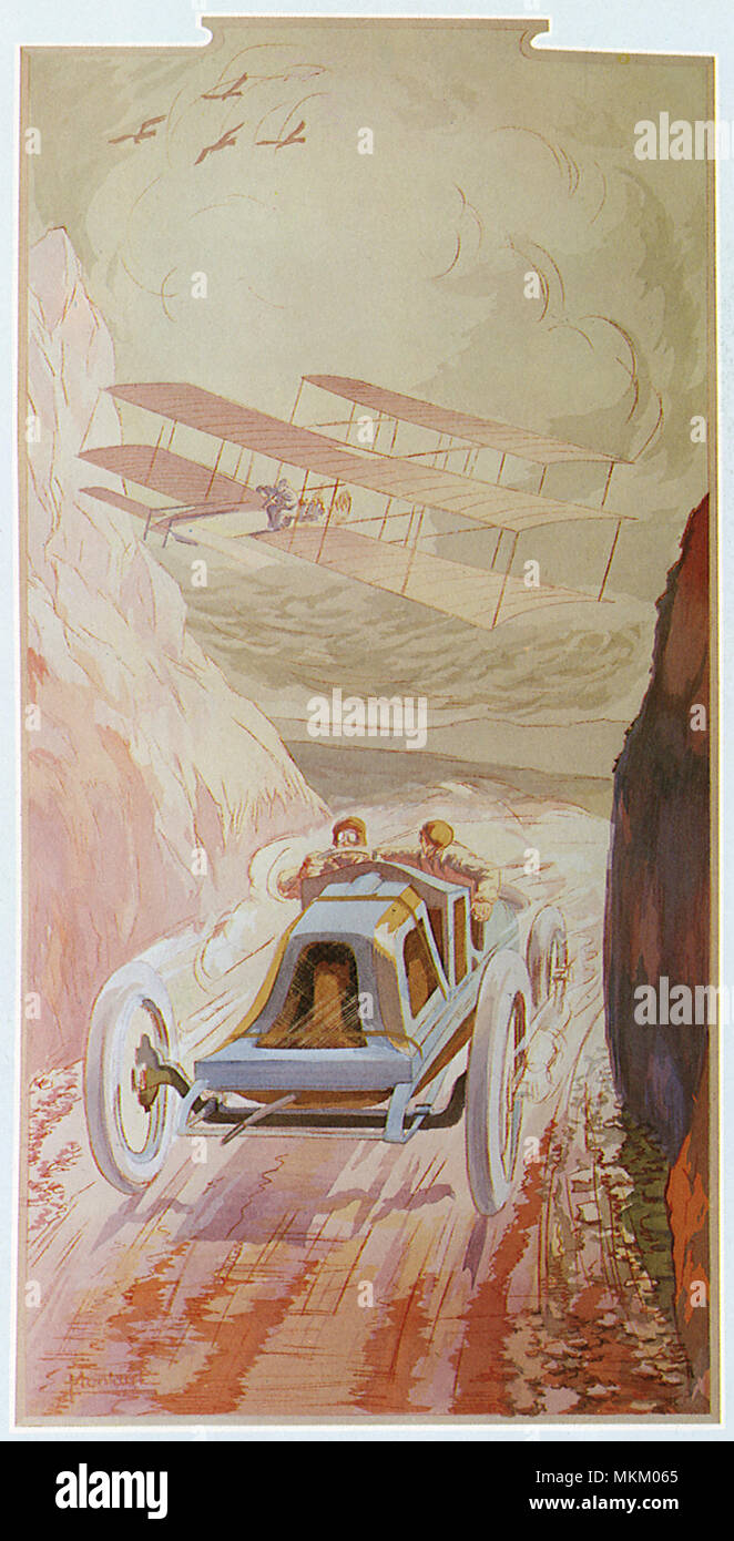 Car and Biplane Race Stock Photo - Alamy