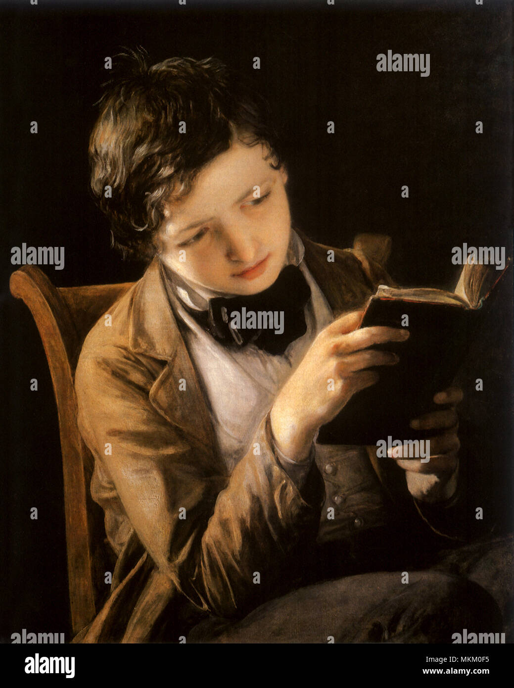 The Reading Boy Stock Photo - Alamy