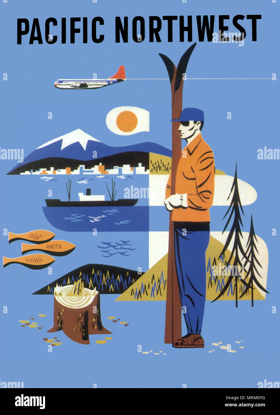 Pacific northwest travel poster hi-res stock photography and images - Alamy