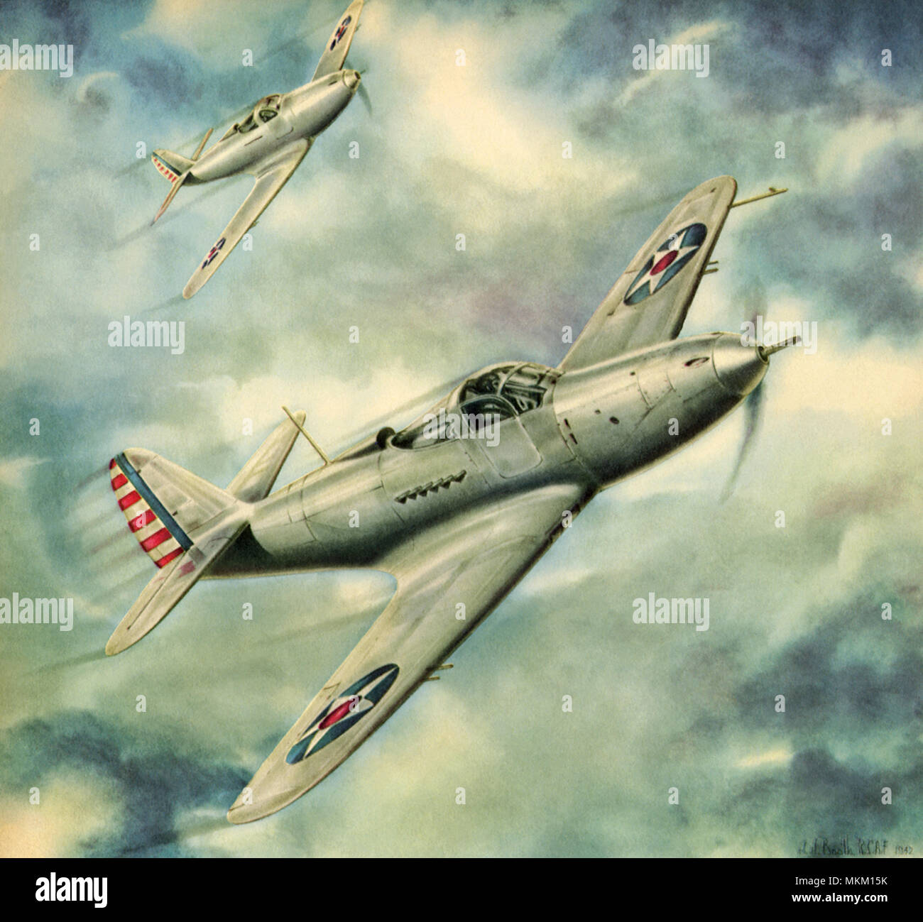 Two Airacobra P39 Fighters Stock Photo - Alamy