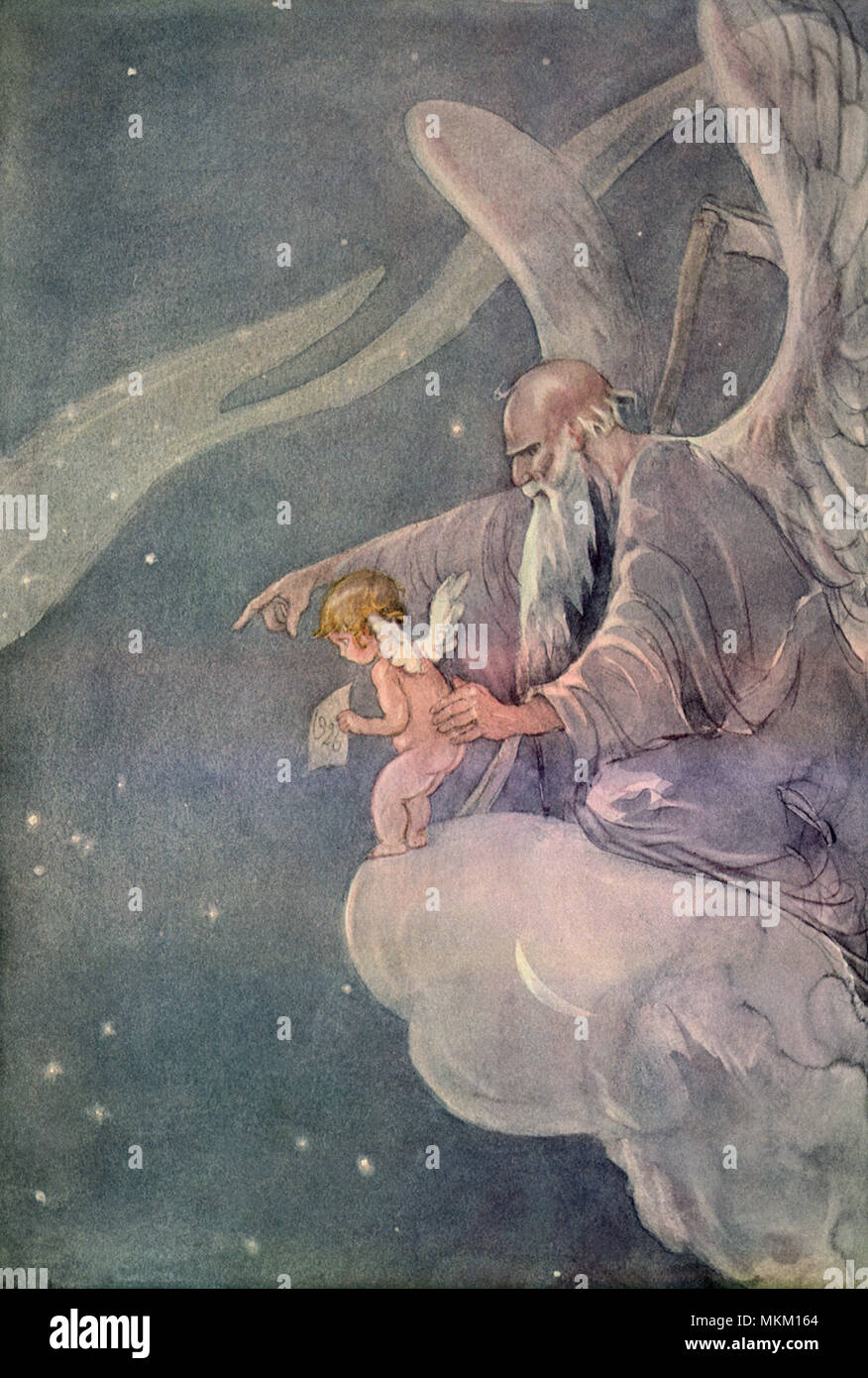 Old Father Time Illustration High Resolution Stock Photography and ...