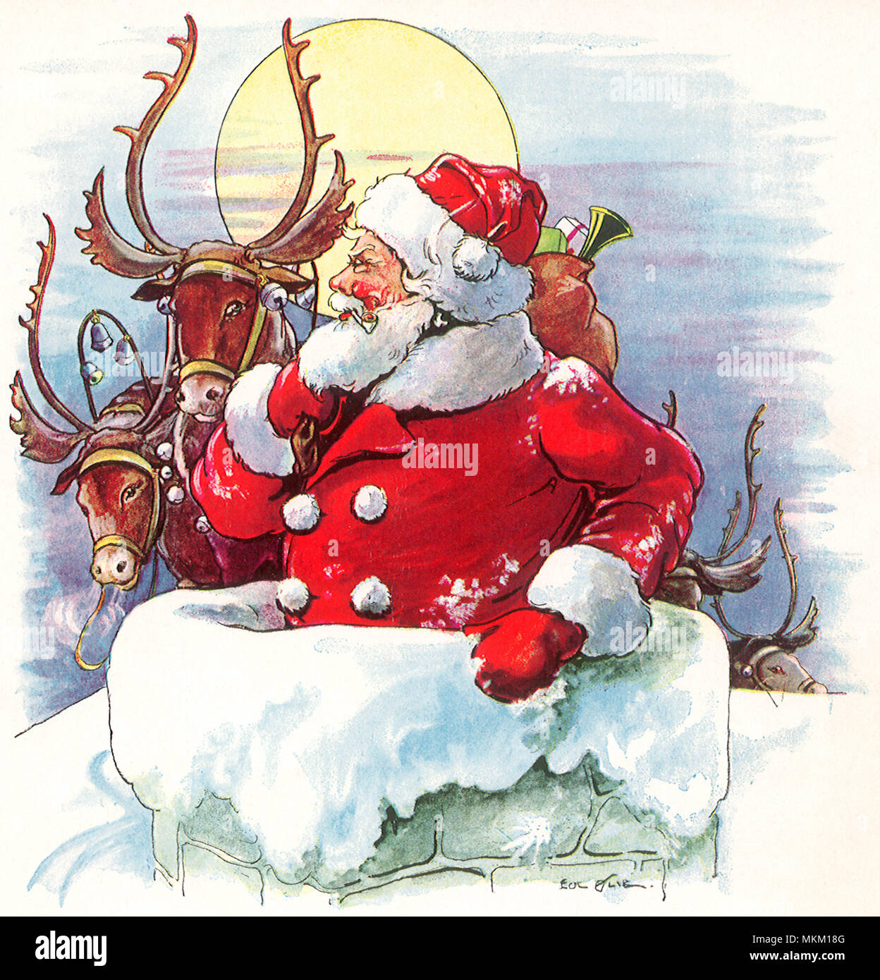 Chimney santa hi-res stock photography and images - Alamy