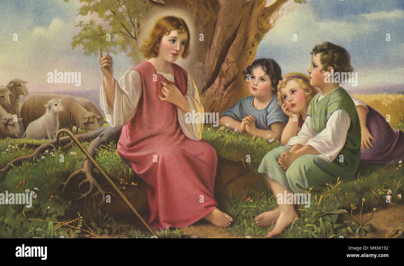 Christ Teaching Kids Stock Photo - Alamy