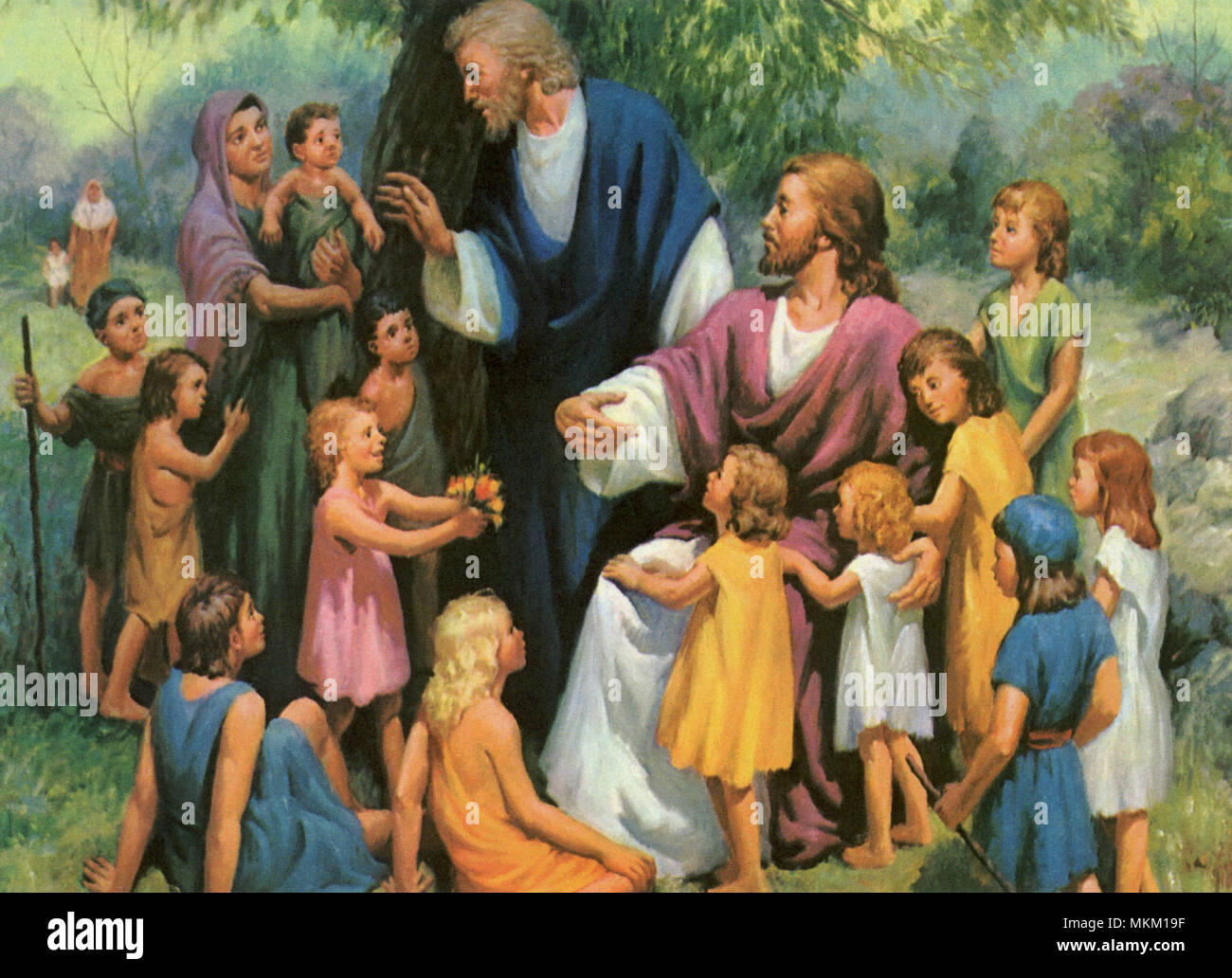 Christ and Children Stock Photo - Alamy
