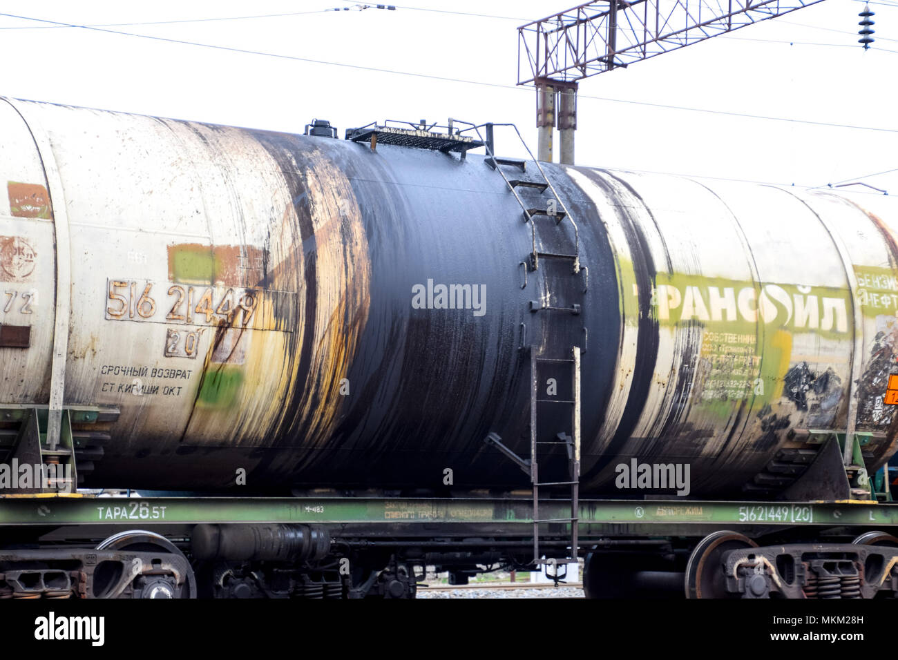 Tanks for transportation of oil and oil products Stock Photo - Alamy