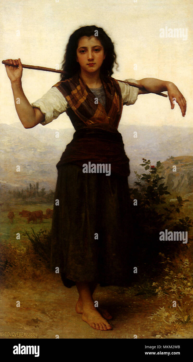 The Little Shepherdess Stock Photo - Alamy