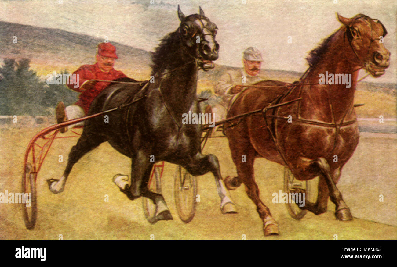 Illustration horse and harness racing hi-res stock photography and ...