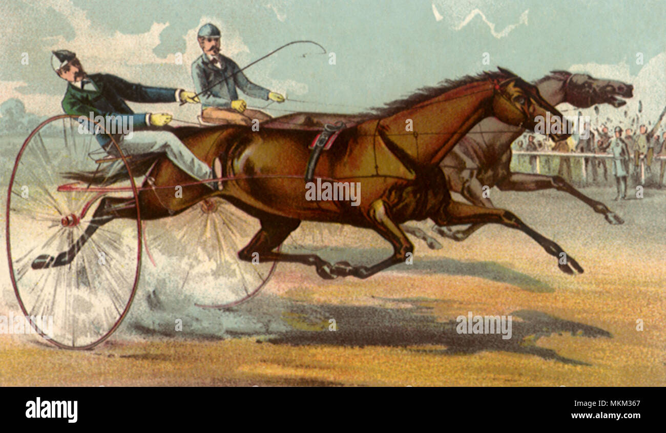 Illustration horse and harness racing hi-res stock photography and ...