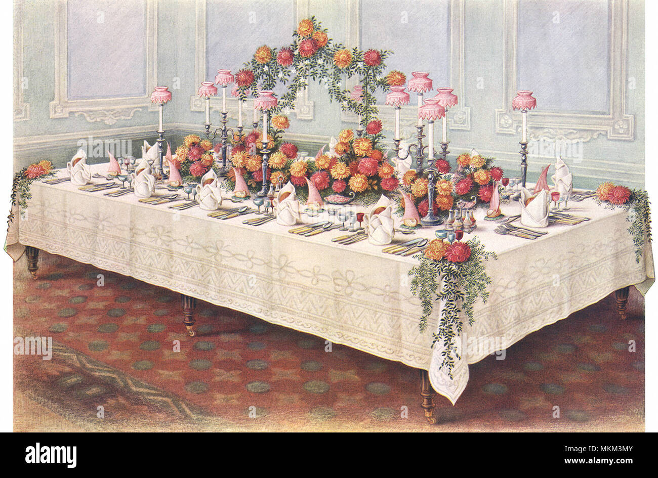 Formal Dining Table Stock Photo - Alamy