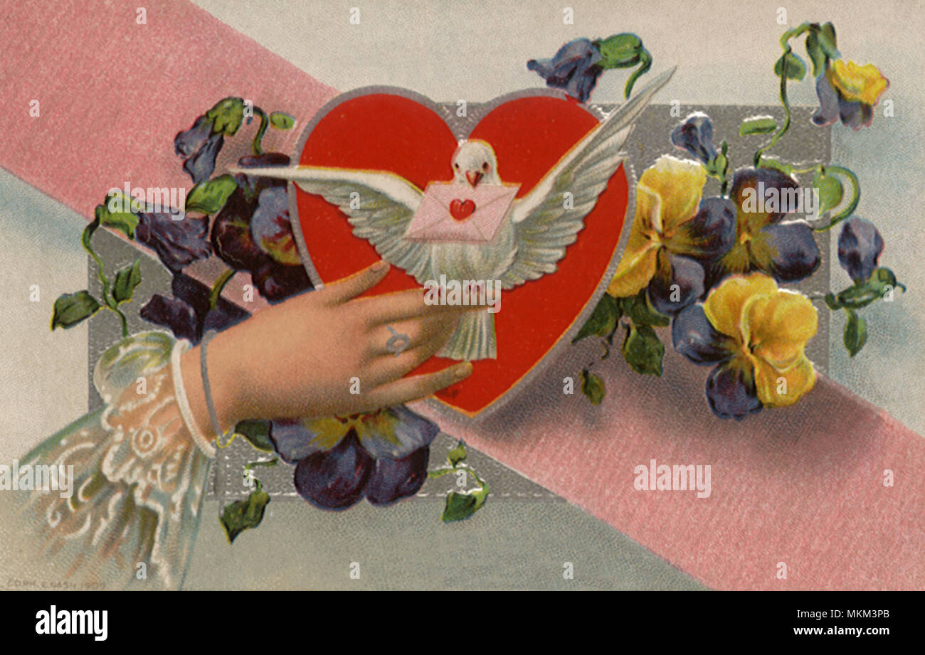 Hand hearts flowers hi-res stock photography and images - Alamy