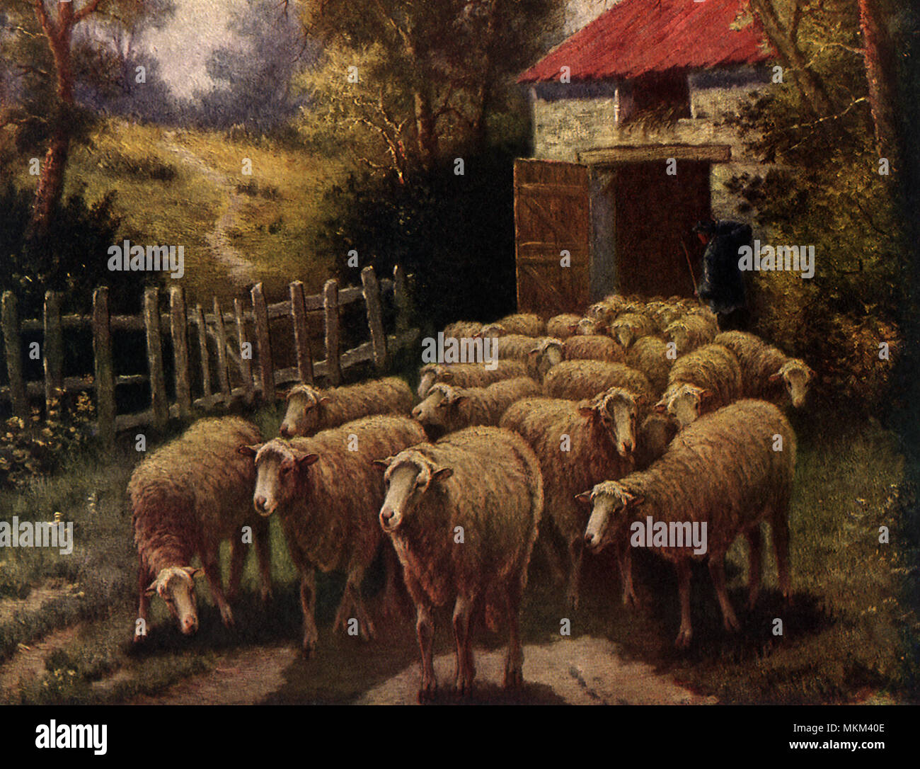 Shepherd flock illustration hi-res stock photography and images - Alamy