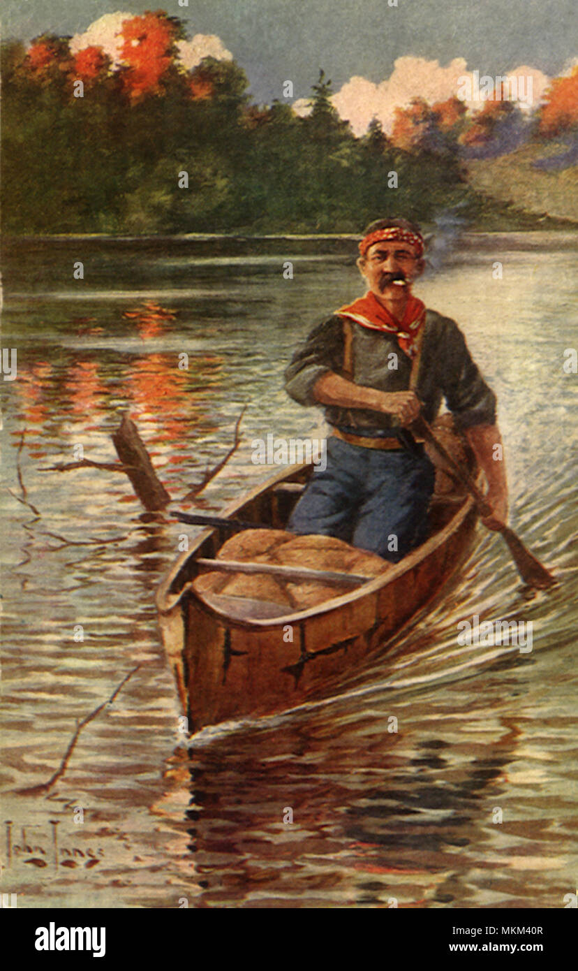 Voyageur canoe hi-res stock photography and images - Alamy