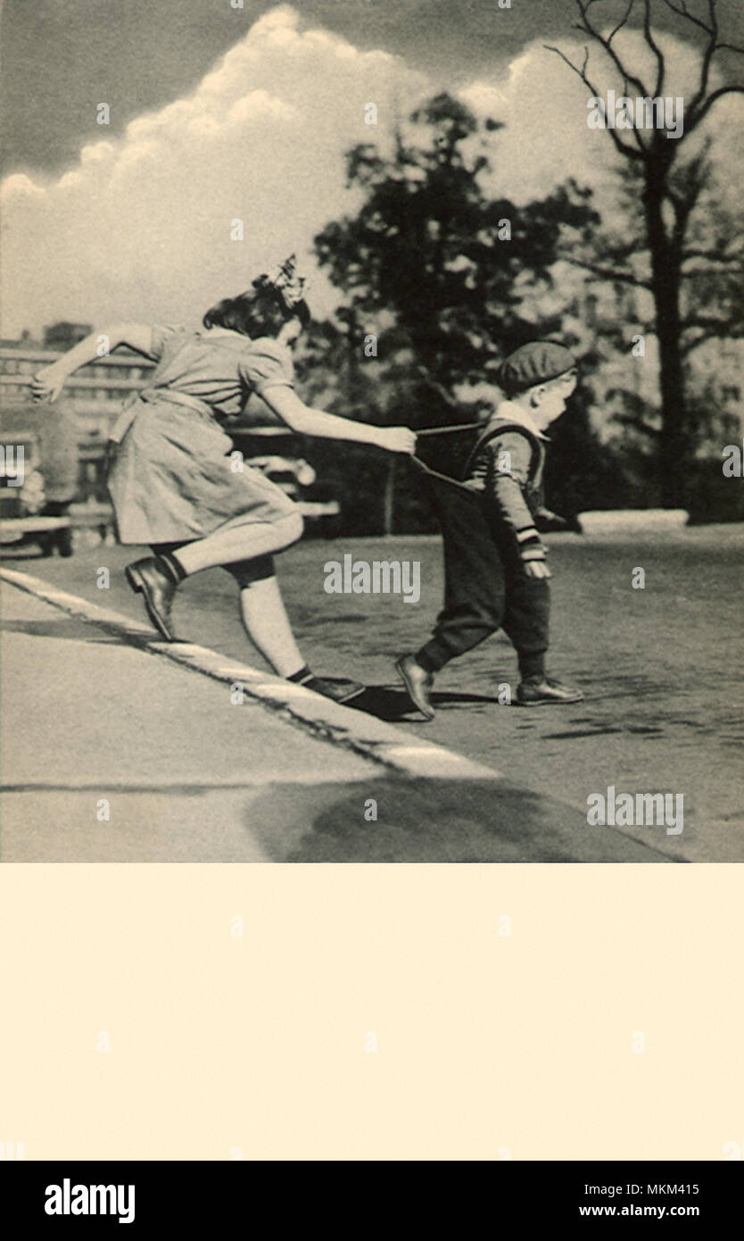 Girl Rescues Boy Stock Photo - Alamy