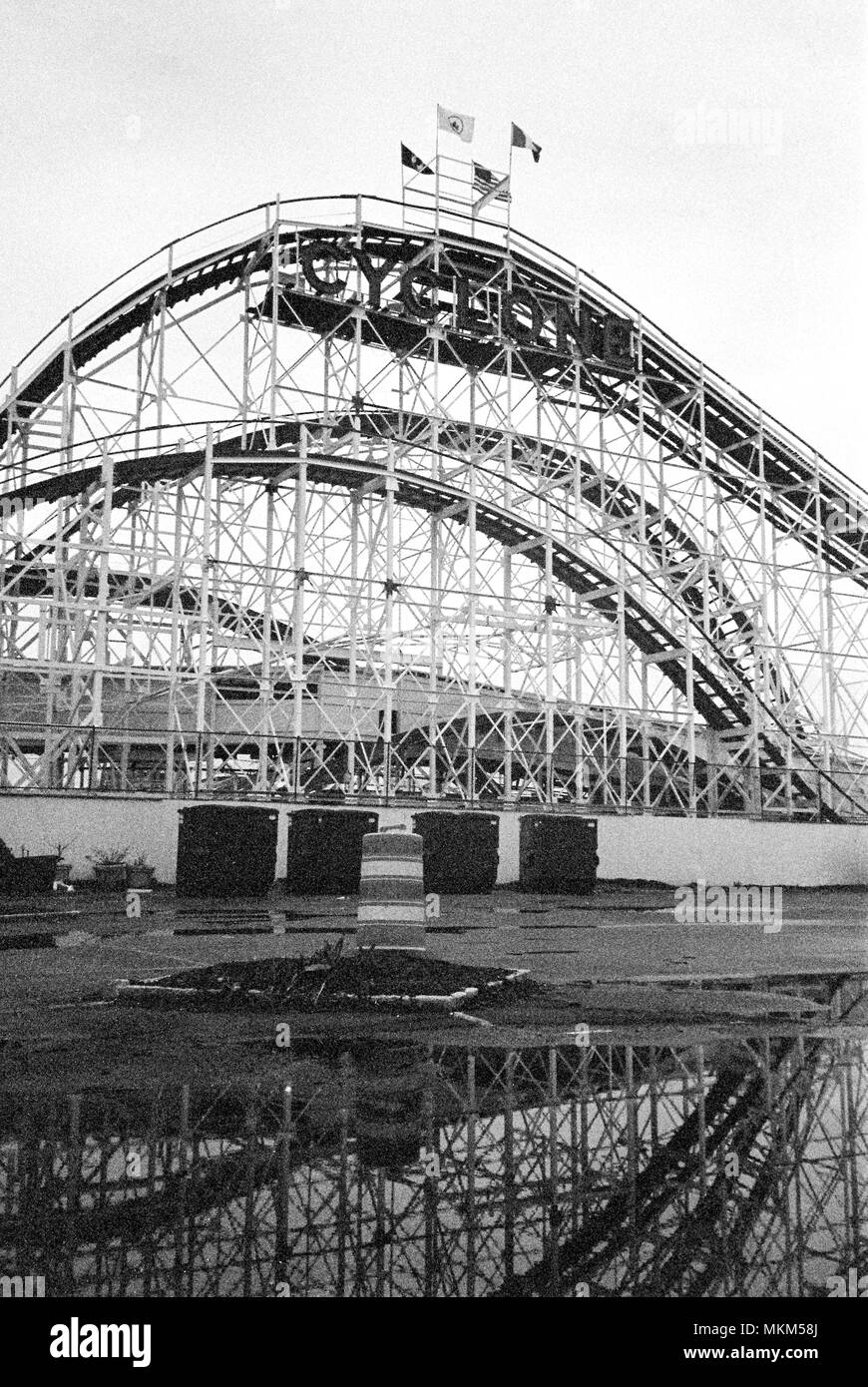 The Cyclone roller coaster at Coney Island, Brooklyn, New York , United ...