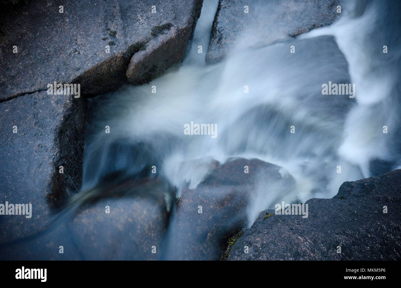 Abstract photograph with water flowing over rocks Stock Photo - Alamy