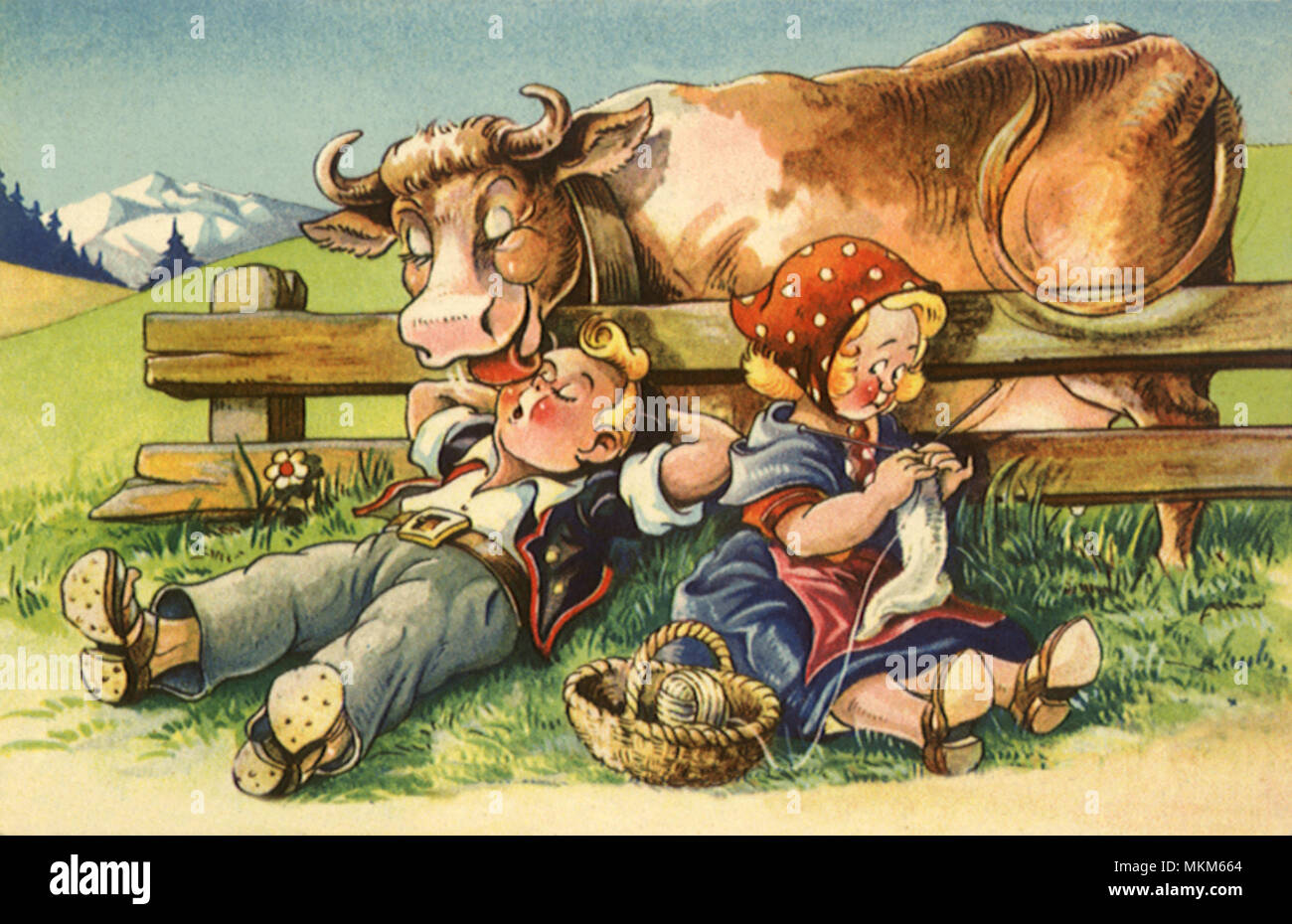 Cow sleeping hi-res stock photography and images - Alamy