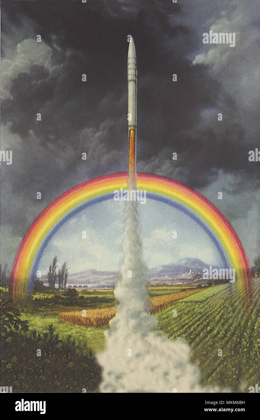 Rocket over the Fields Stock Photo - Alamy