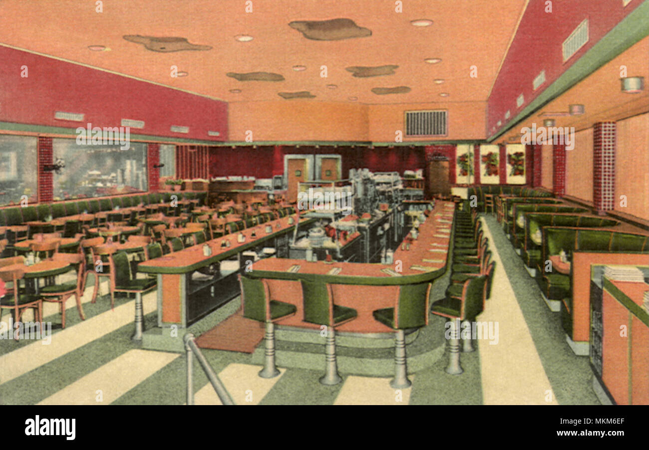 Diner interior counter booths hi-res stock photography and images - Alamy