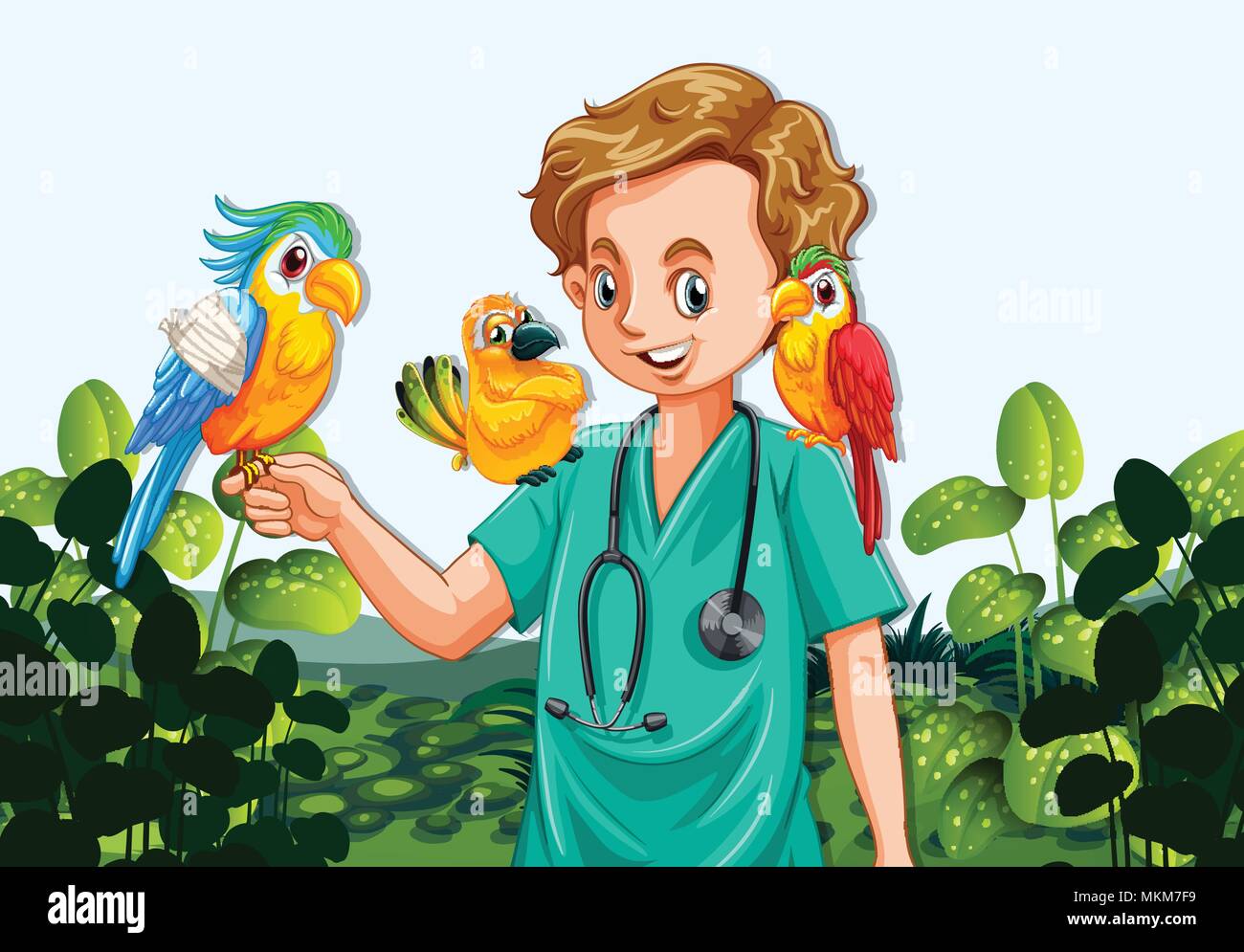 Parrot male Stock Vector Images - Alamy