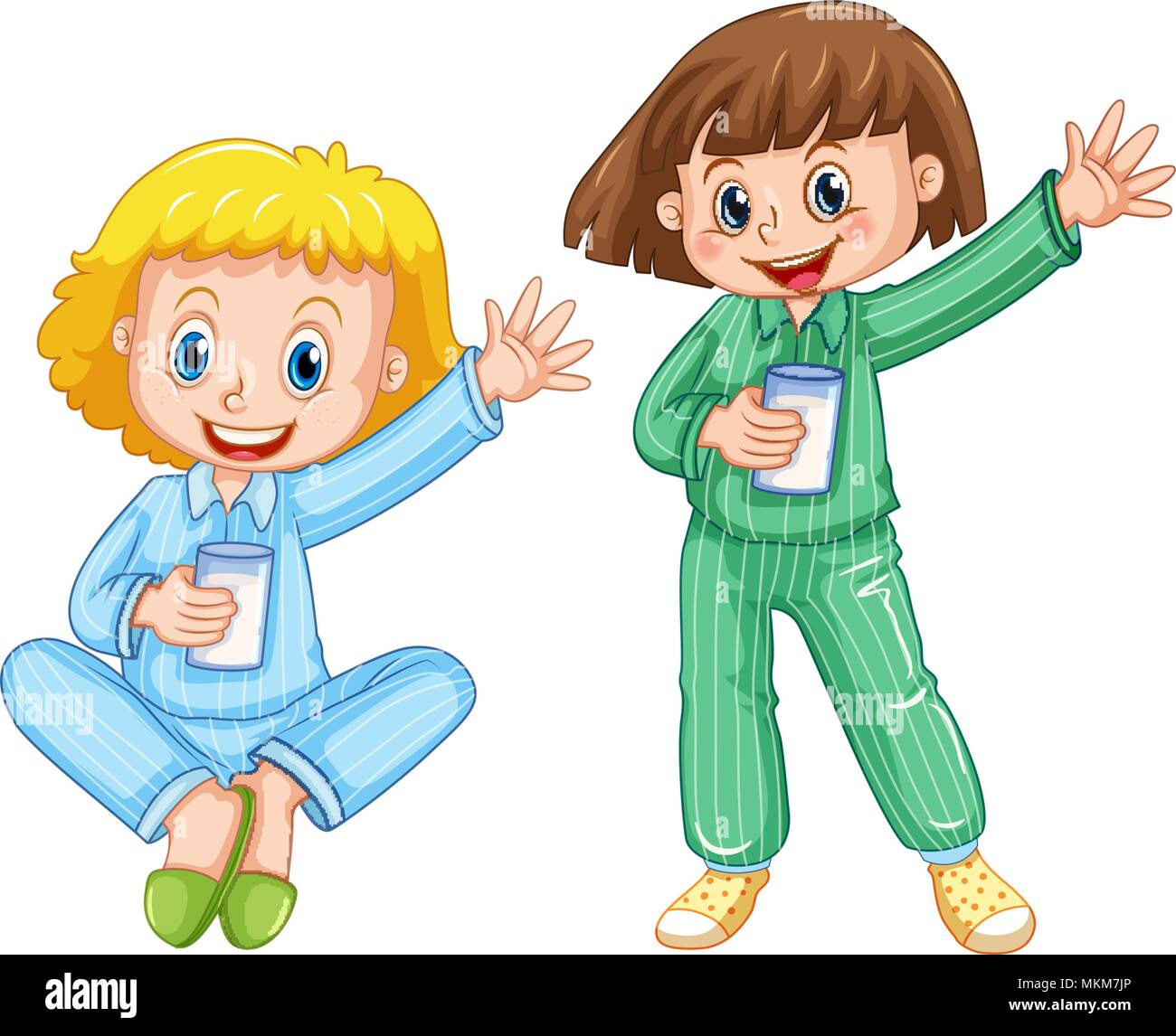 Kids In Pajamas Clipart