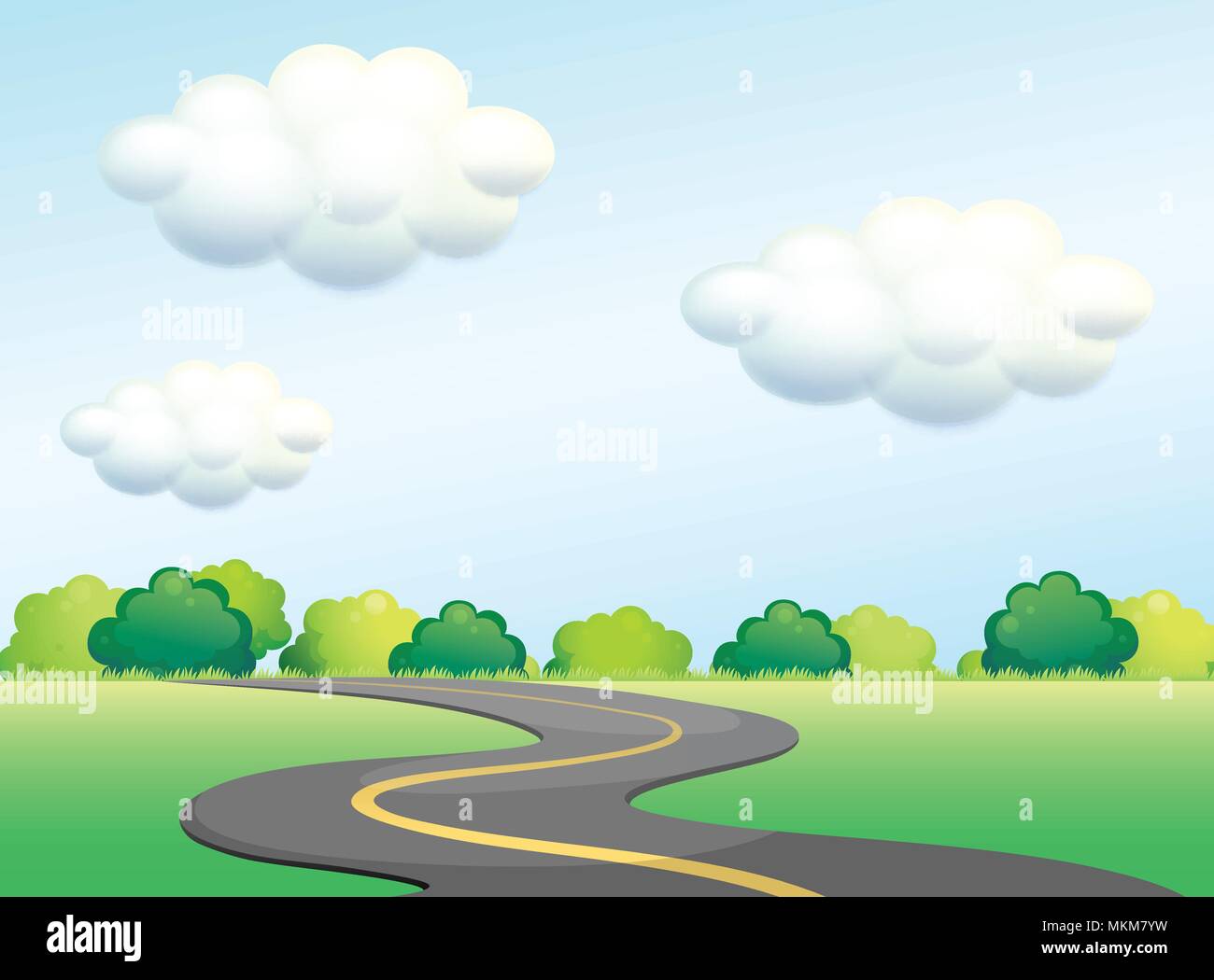 A Natural Road to Forest illustration Stock Vector Image & Art - Alamy