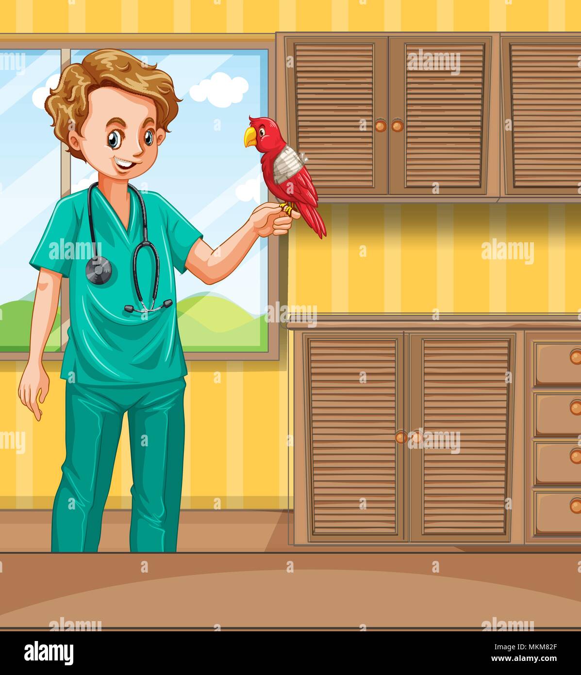 Hospital wing Stock Vector Images - Alamy