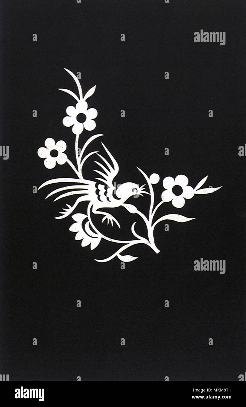Magpie and Flowers Stock Photo - Alamy