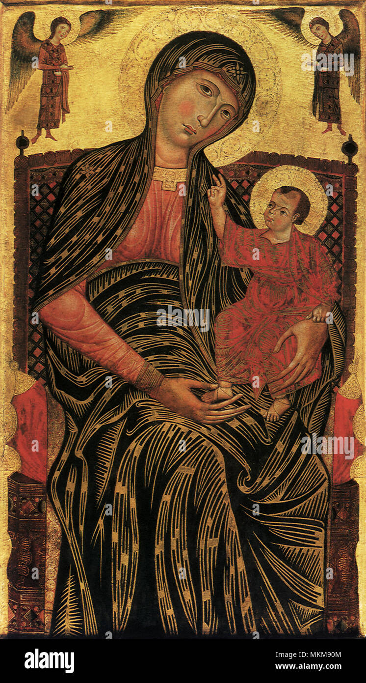 Madonna and Child Enthroned with Two Angels Stock Photo - Alamy Madonna and Child Enthroned with Two Angels Stock Photo - Alamy