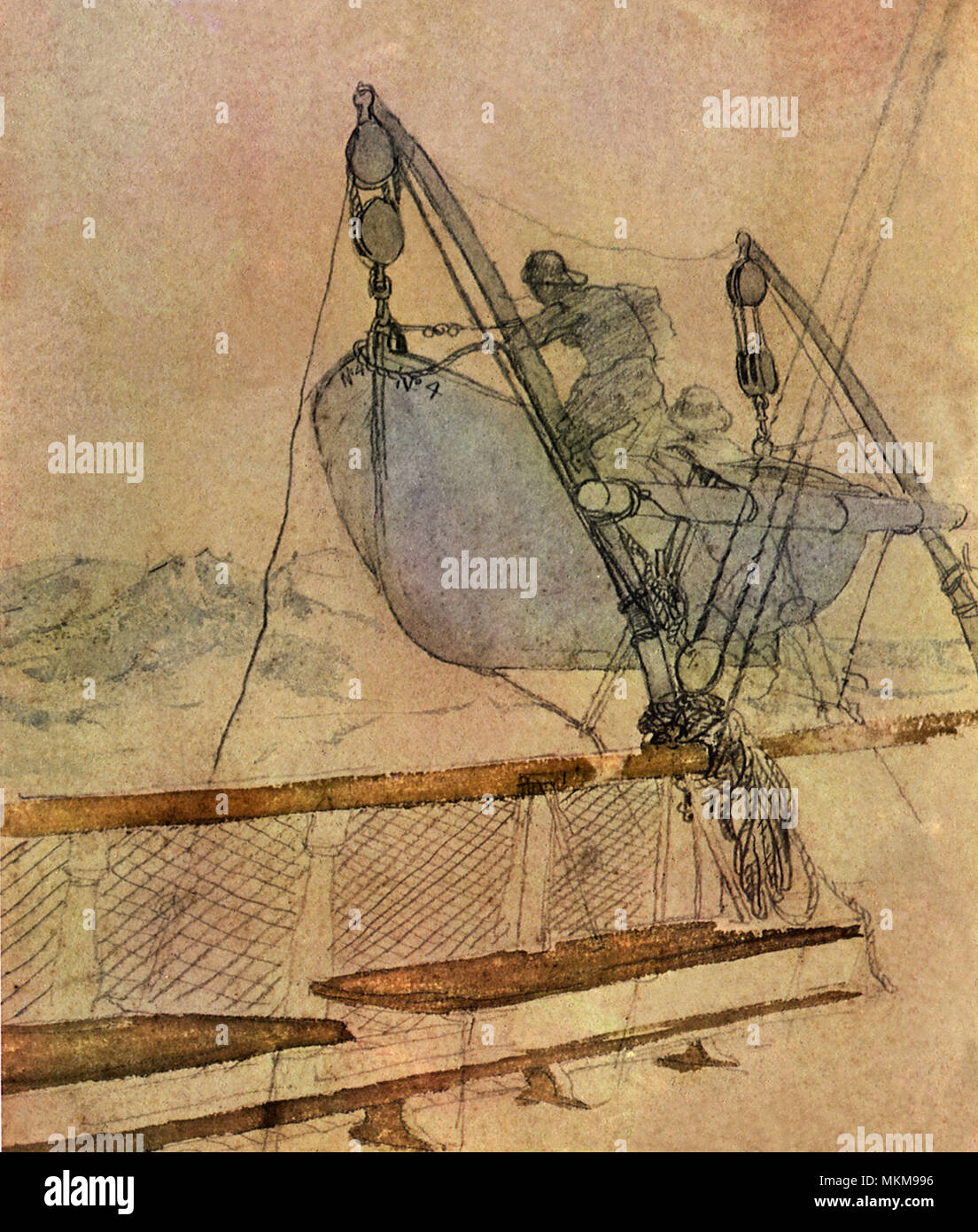 Lifeboat davits hi-res stock photography and images - Alamy