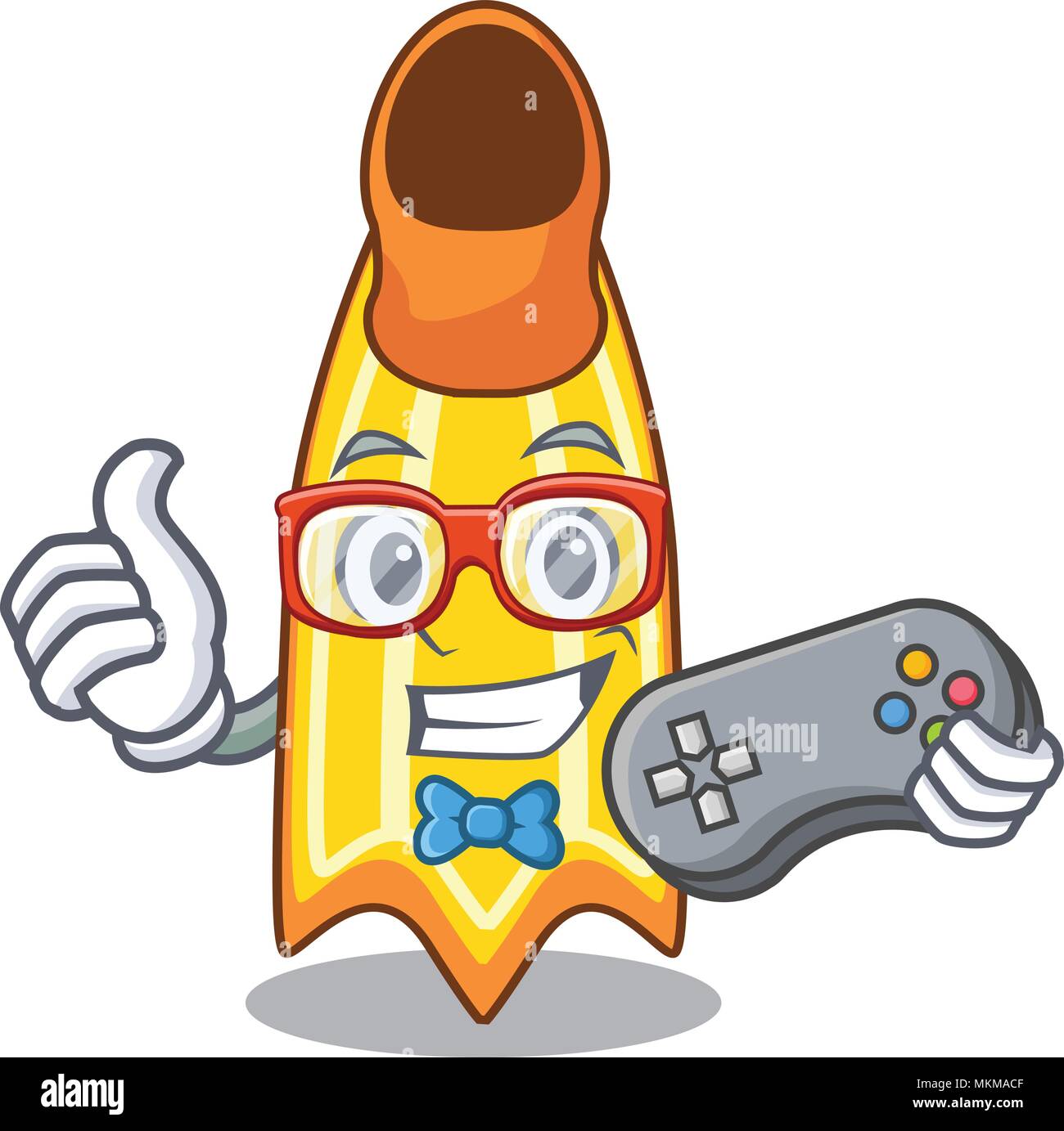 Gamer swim fin mascot cartoon Stock Vector Image & Art - Alamy