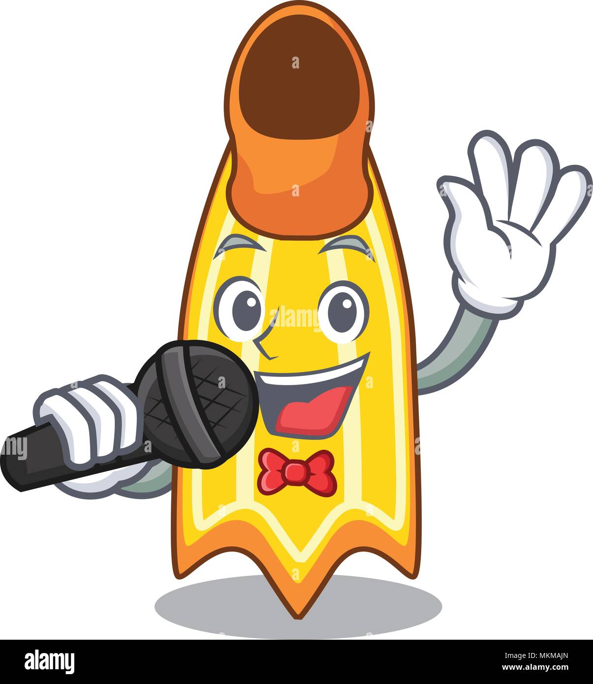 Singing swim fin mascot cartoon Stock Vector Image & Art - Alamy