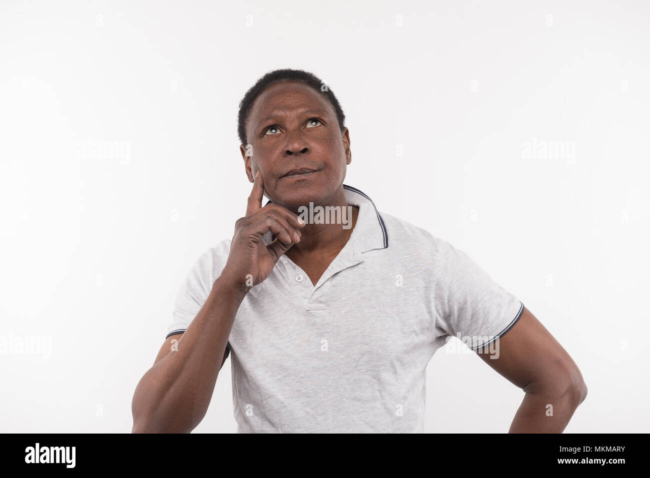 Serious thoughtful man looking up Stock Photo - Alamy Serious thoughtful man looking up Stock Photo - Alamy