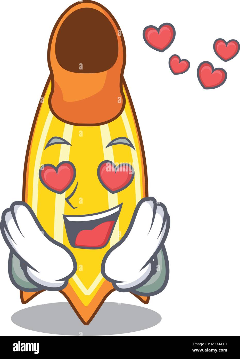 In love swim fin mascot cartoon Stock Vector Image & Art - Alamy