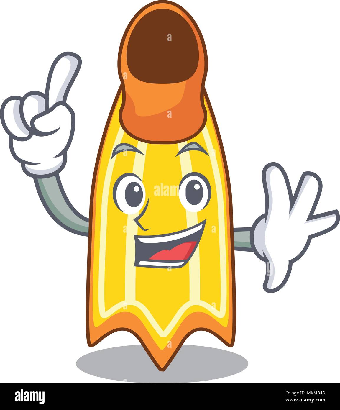 Finger swim fin mascot cartoon Stock Vector Image & Art - Alamy