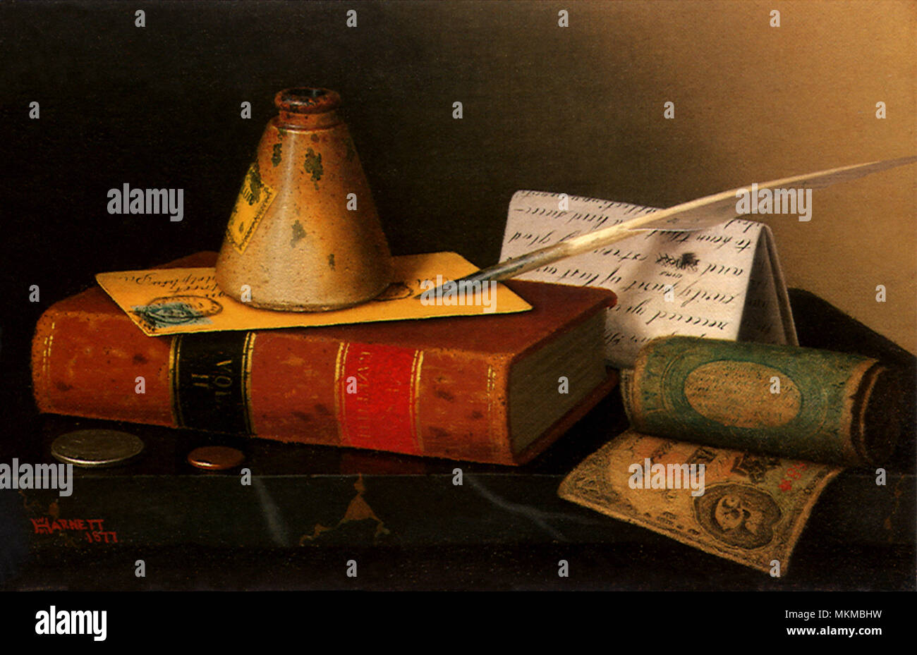 Still Life—Writing Table Stock Photo - Alamy