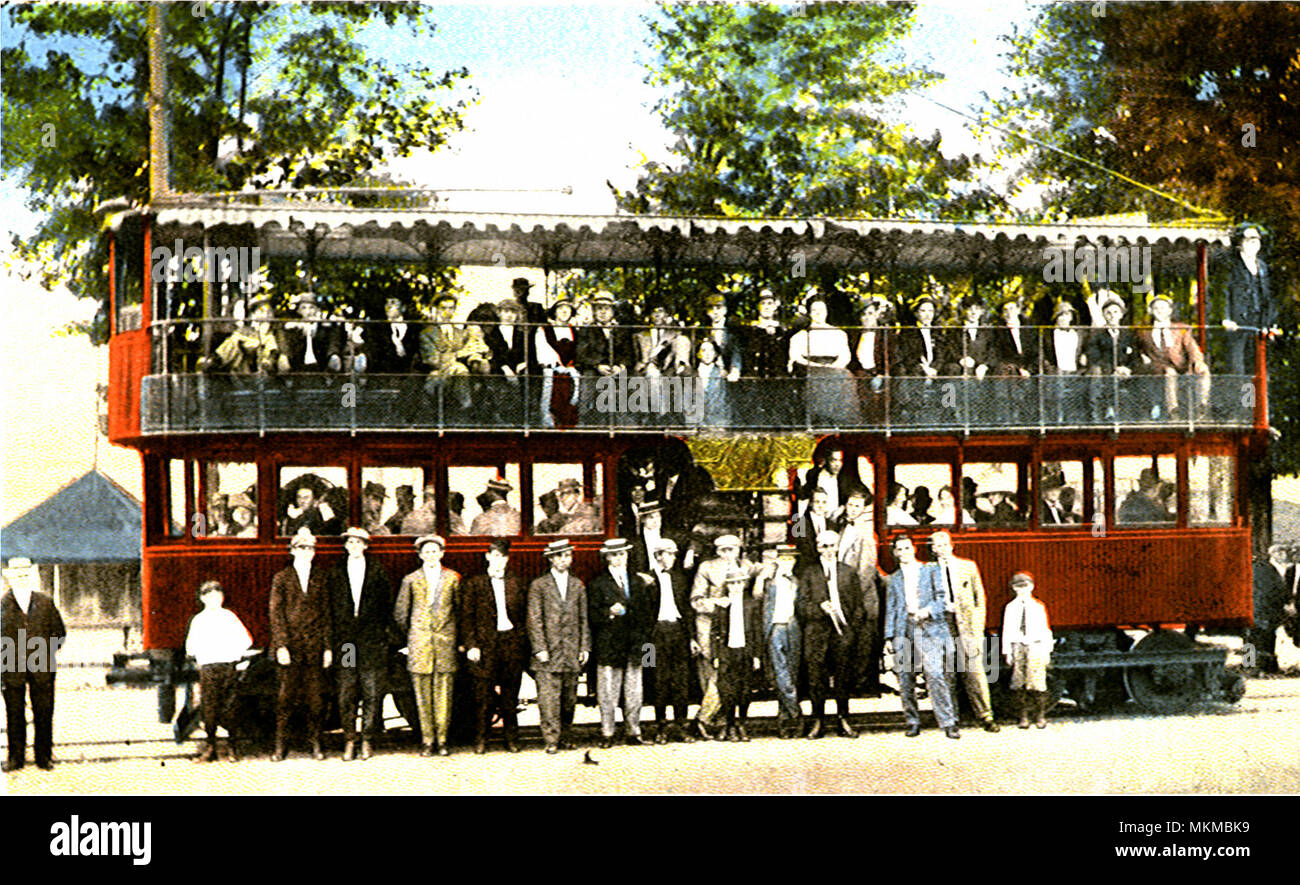 Double Deck Street Car Stock Photo - Alamy
