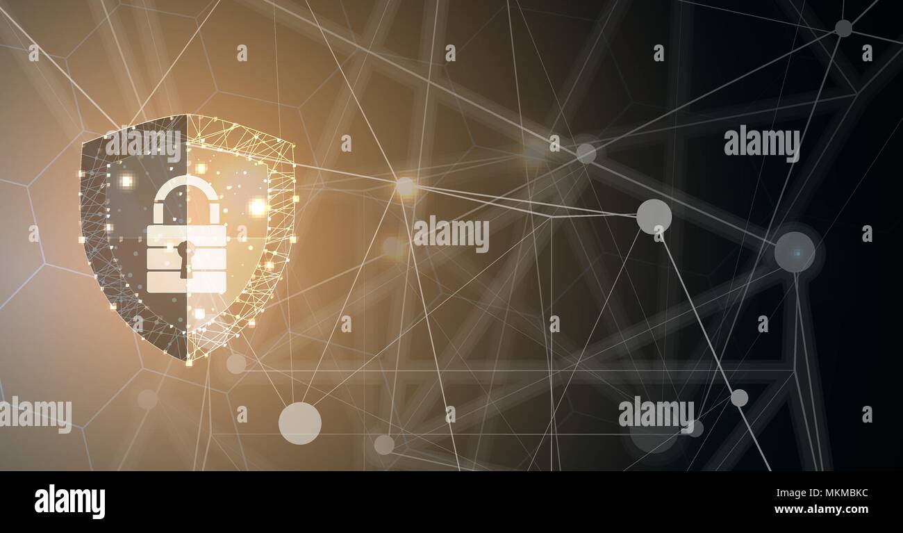 Technology security concept. Modern safety digital background ...