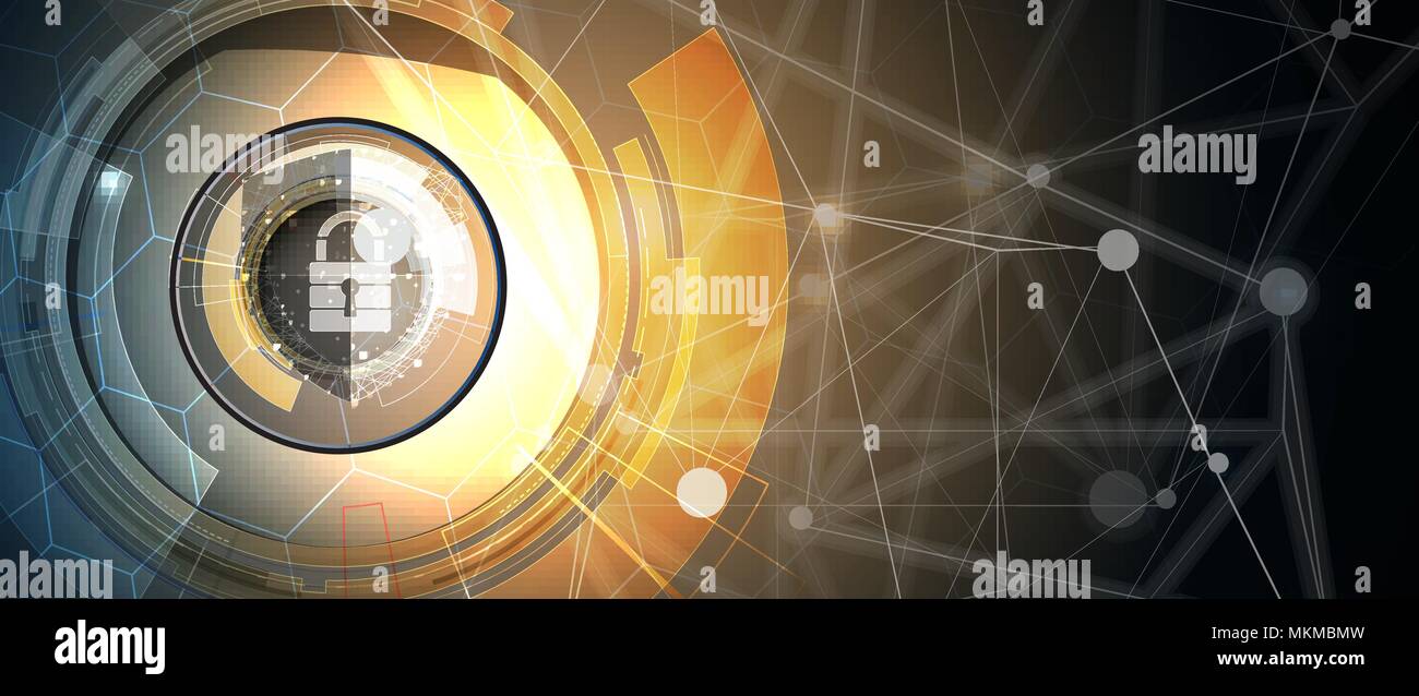 Technology security concept. Modern safety digital background ...