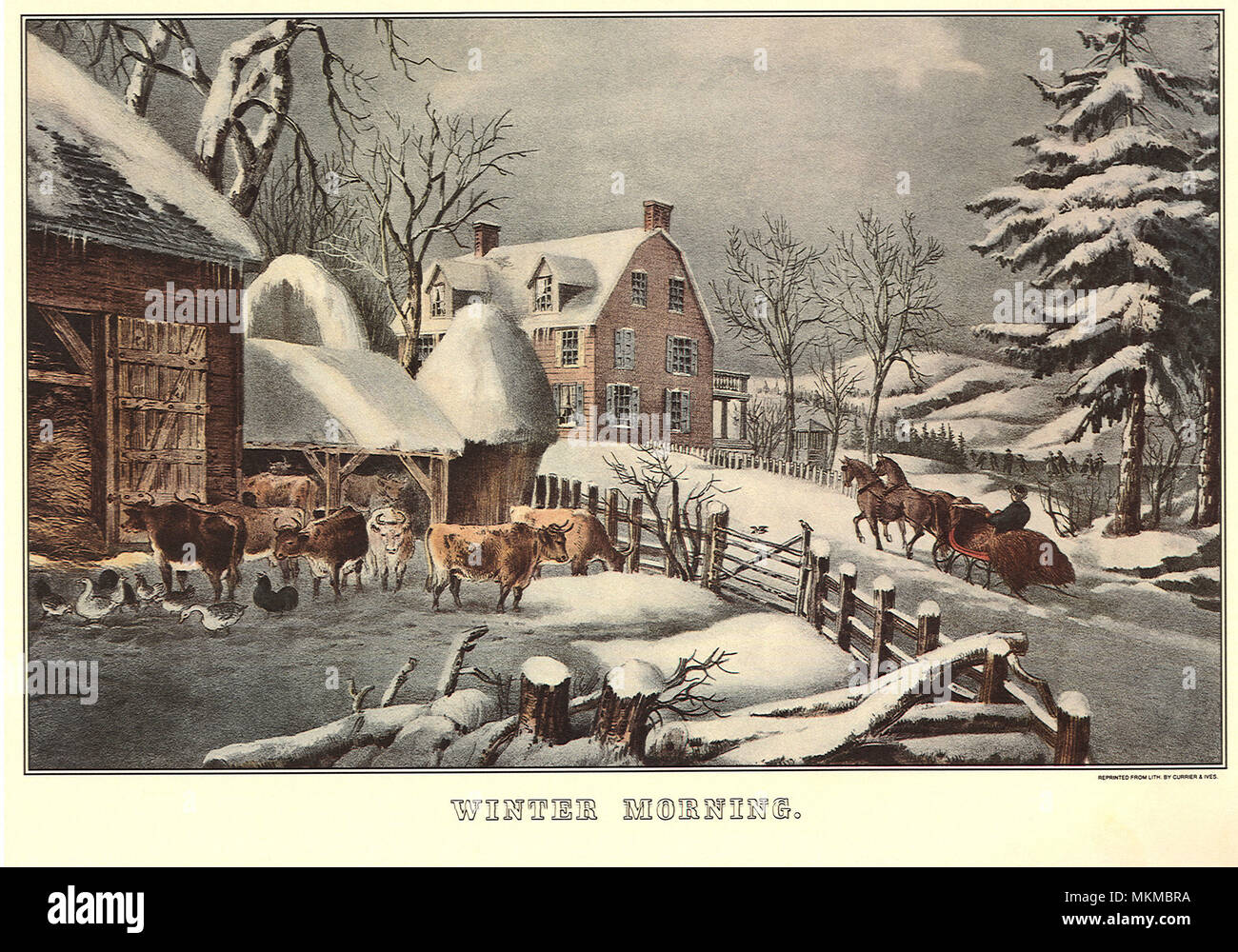 Rural Winter Morning Stock Photo - Alamy